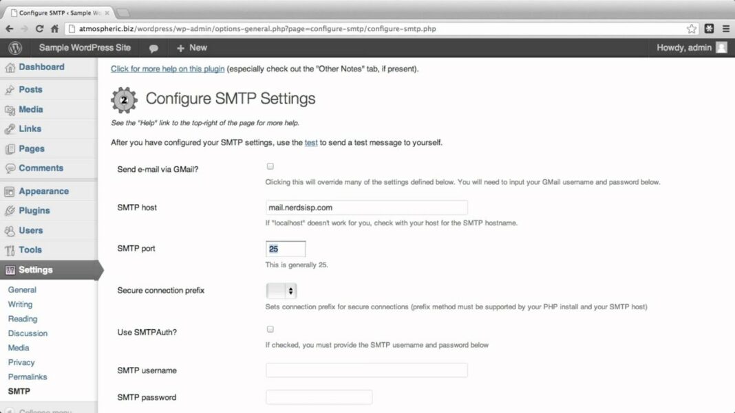 How To Configure Smtp In Wordpress How To Enable